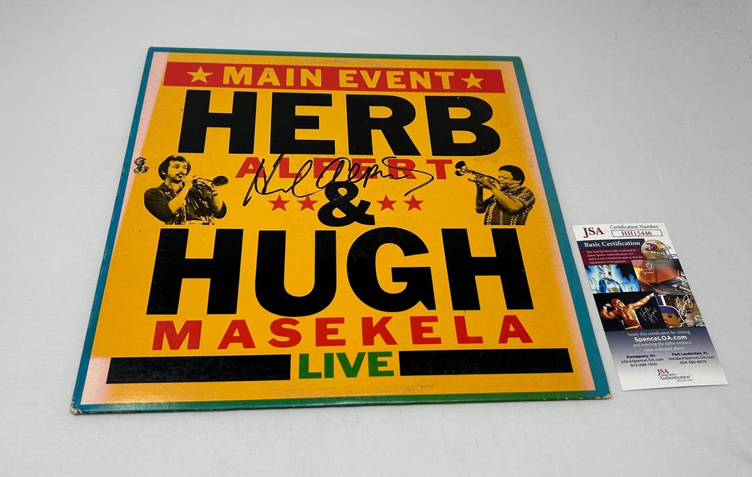 Herb Alpert Signed Main Event Live Album JSA COA - Etsy