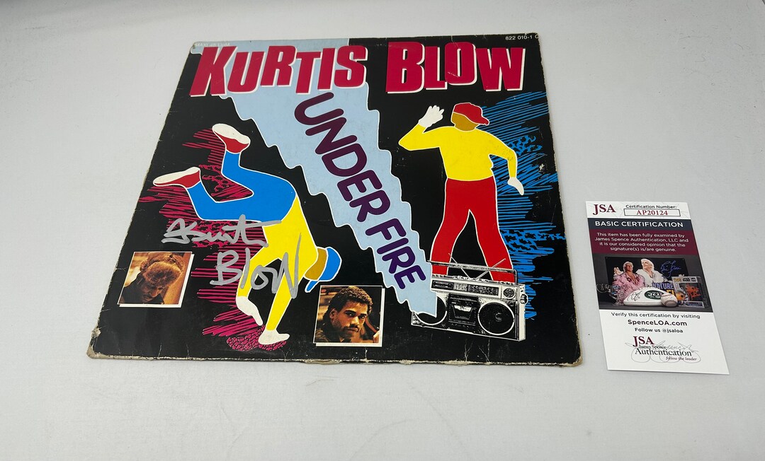 Kurtis Blow Signed Under Fire Album JSA COA - Etsy
