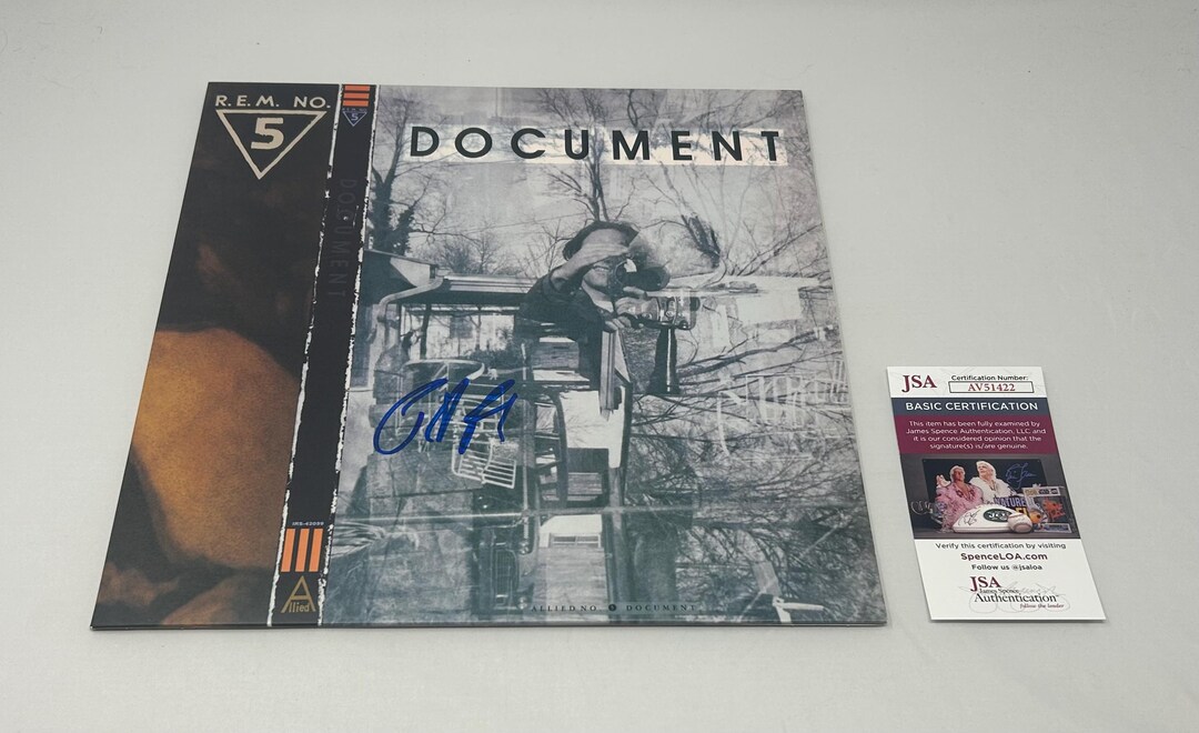 Peter Buck Signed REM Document Album JSA COA - Etsy