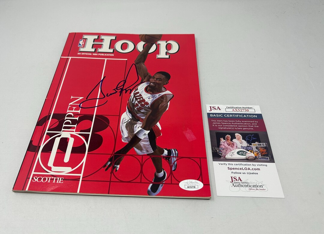 Scottie Pippen Signed Hoop Magazine Portland Trail Blazers JSA COA - Etsy