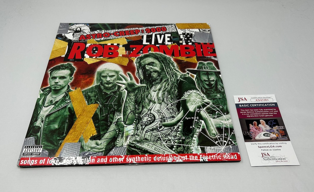 Rob Zombie Signed White Zombie Astro Creep Album JSA COA - Etsy