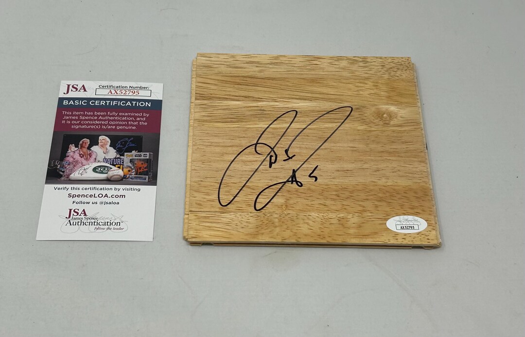 Devin Harris Signed 6x6 Floor Dallas Mavericks Utah Jazz Wisconsin ...