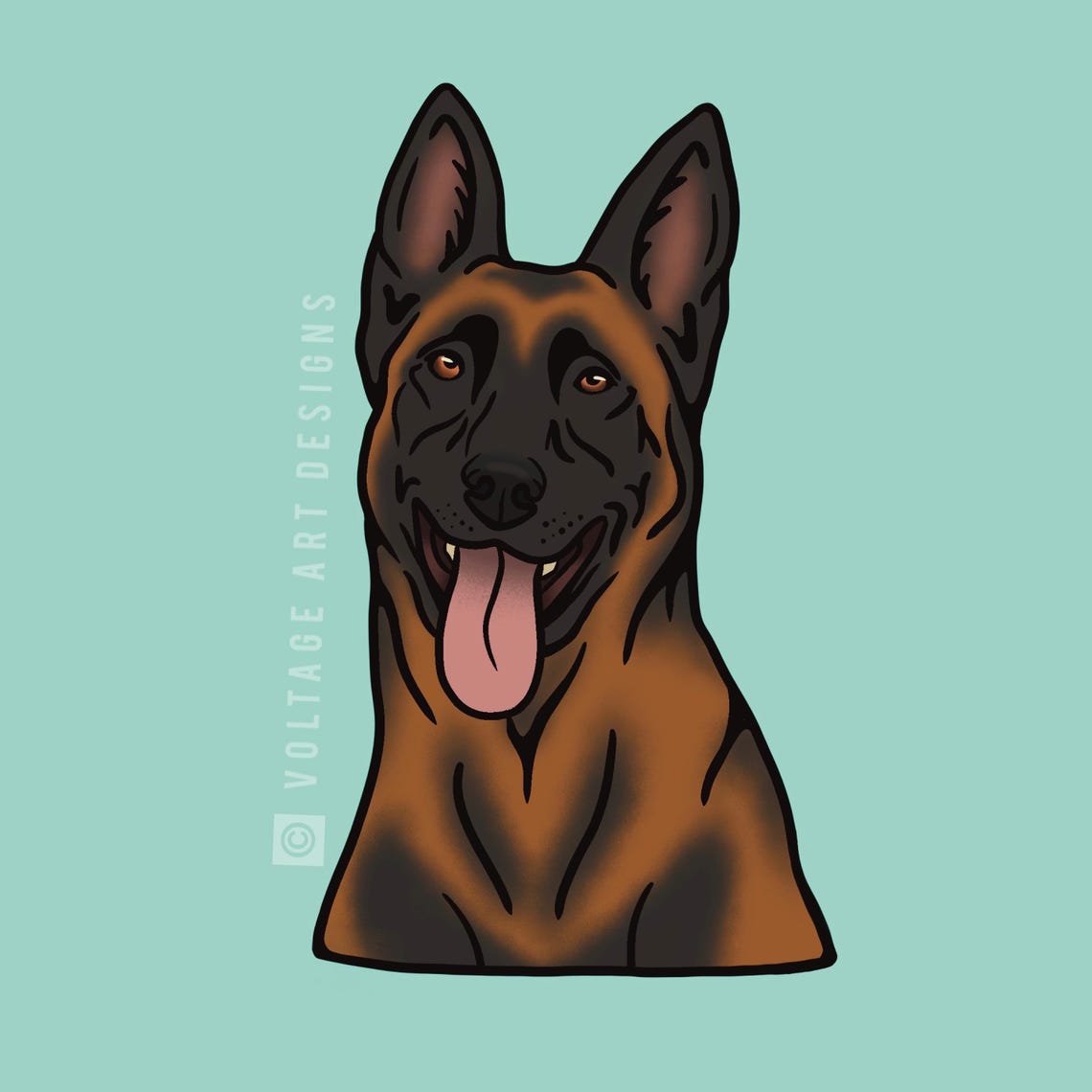 Belgian Malinois Die Cut Sticker - Vinyl Decal Weatherproof - Etsy