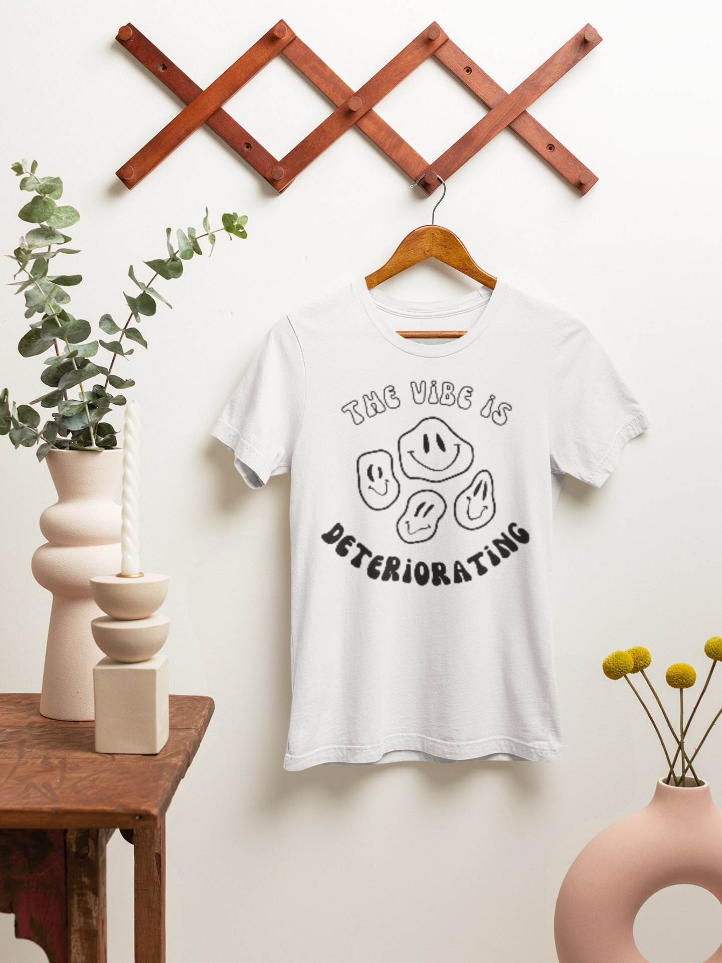 The Vibe Is Deteriorating Melting Smiley Face Emoji Tshirts
