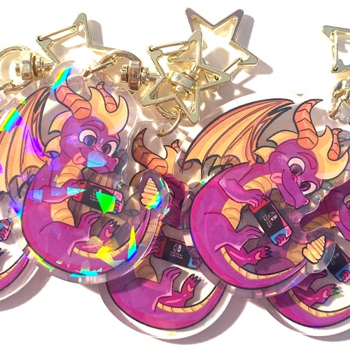 Spyro Sparkle Keychain - Etsy