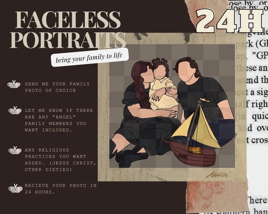 Faceless Family Portraits - Etsy