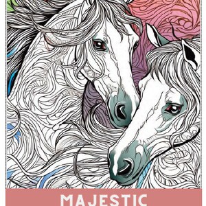 Majestic Horses: A Coloring Journey for Horse Lovers - Etsy