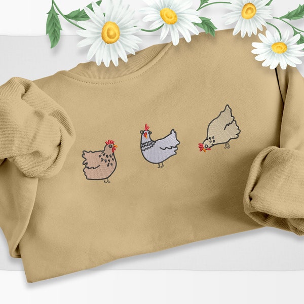 Embroidered Chicken - Etsy