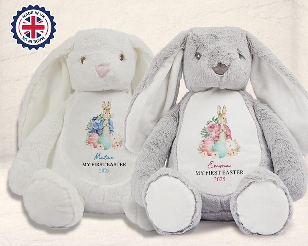 My First Easter Plush Bunny, Custom Baby Name Easter Bunny, Baby's ...