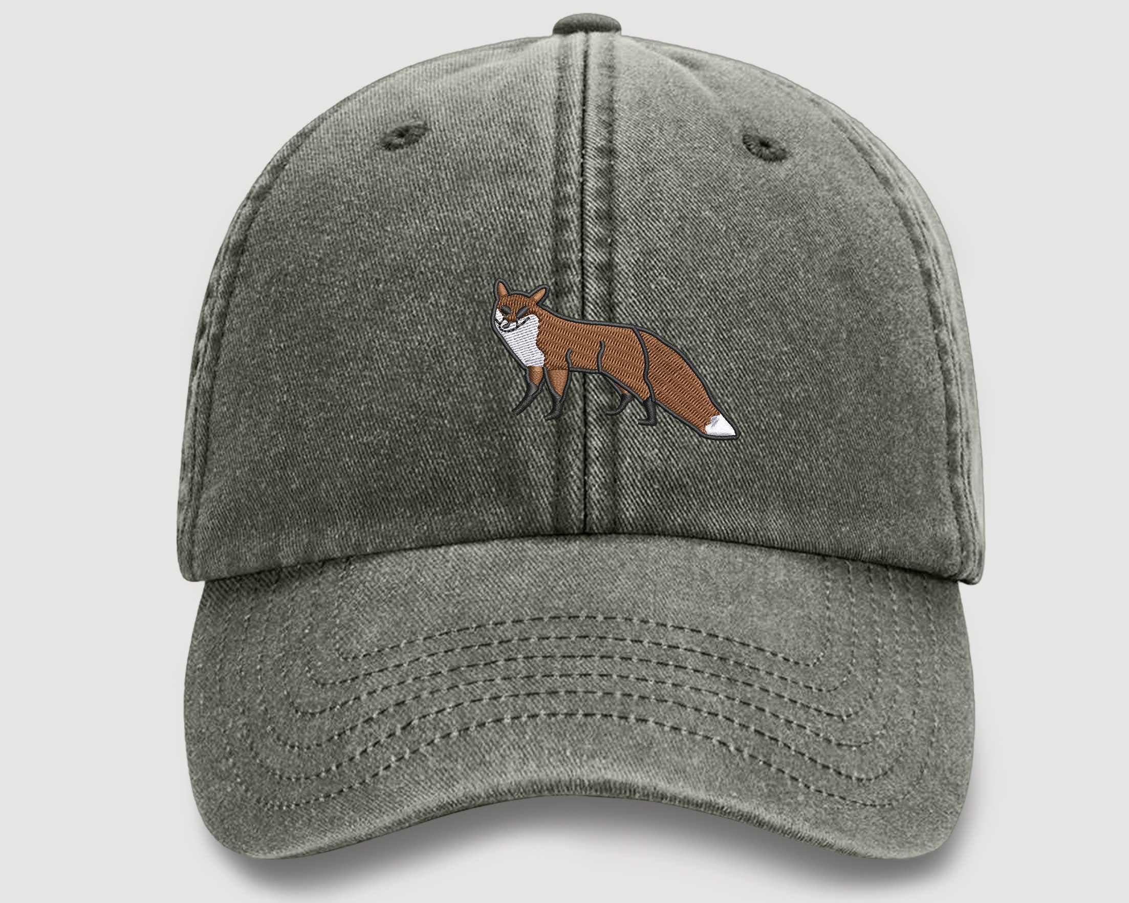 RED FOX Embroidered Baseball Cap, Wildlife Baseball Hat With Animal on ...