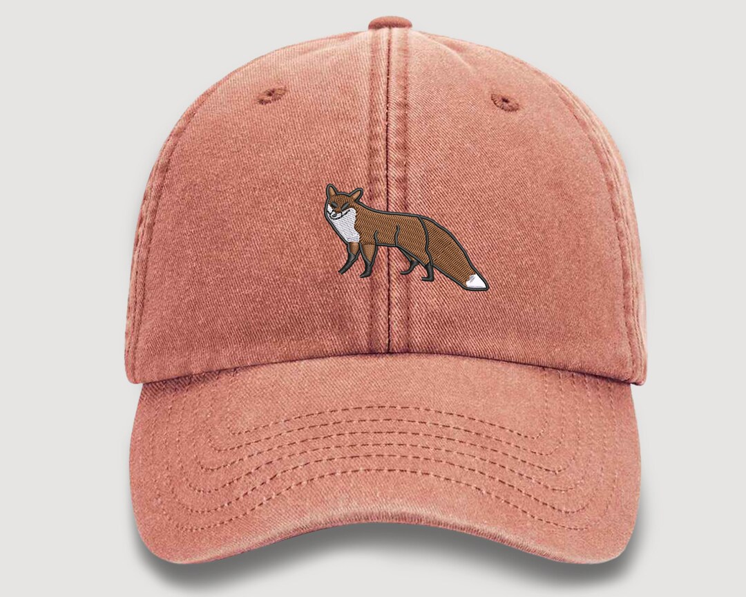 RED FOX Embroidered Baseball Cap, Wildlife Baseball Hat With Animal on ...