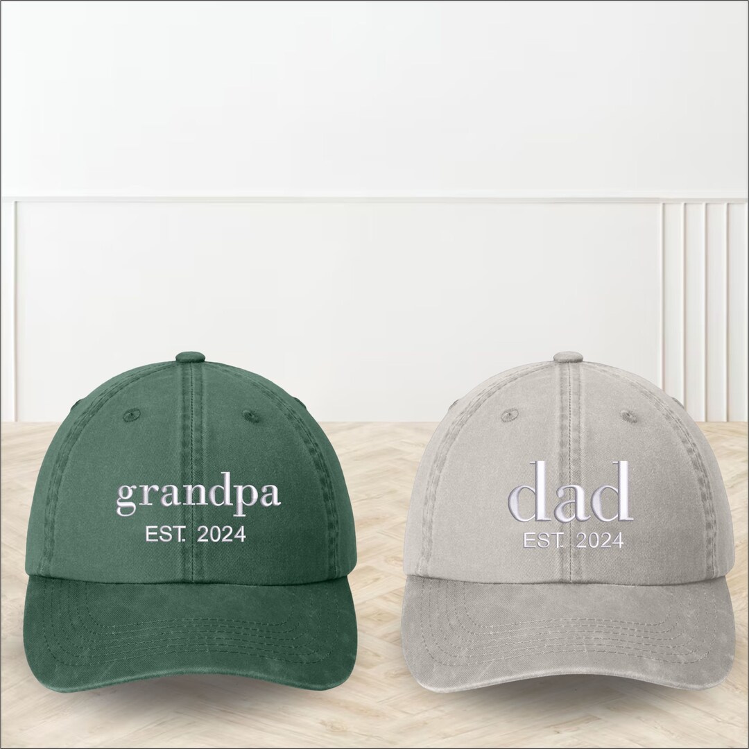 Personalized Embroidered Dad Caps, Custom Name Father's Day Hats, 100% ...