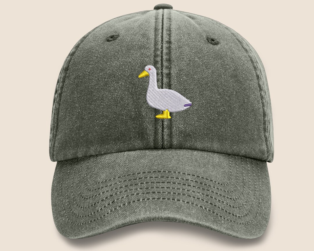 Vintage Hat, Embroider Goose Bird Design Baseball Cap, Comfort Colors ...