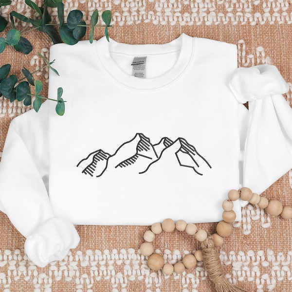 Embroidered Mountain Jumper - Etsy UK