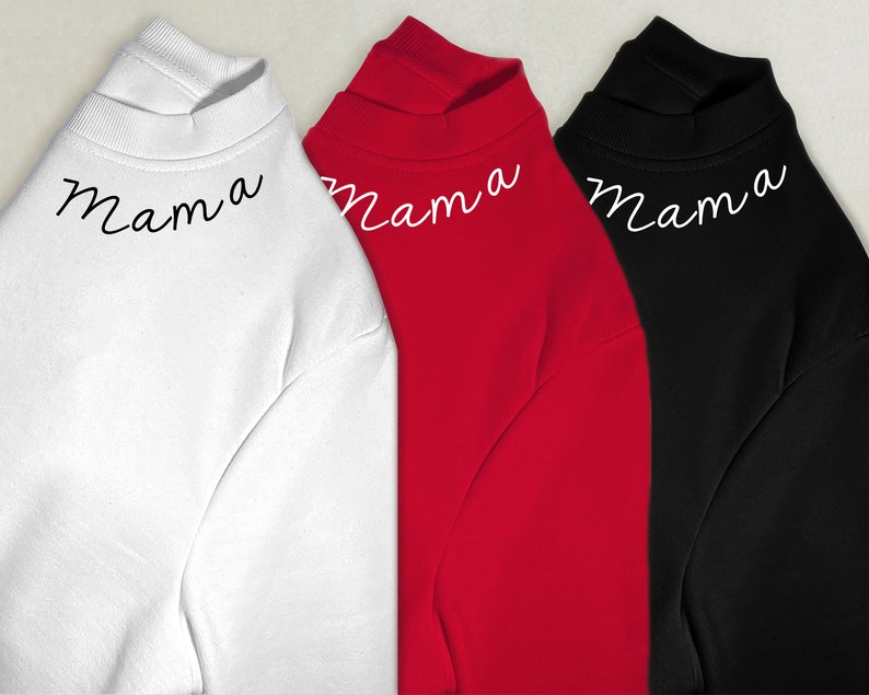 Personalised Mama Crewneck Sweatshirt, Custom Kids Name on Sleeve ...