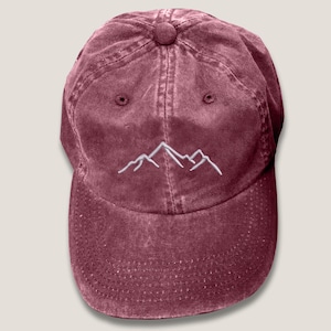 Embroidered Mountain Hiking Cap, Vintage Style Baseball Hat, Nature ...