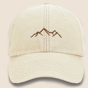 Embroidered Mountain Hill Design Baseball Cap, 100 Cotton Comfort Color ...
