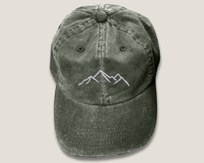 Embroidered Mountain Hiking Cap, Vintage Style Baseball Hat, Nature ...