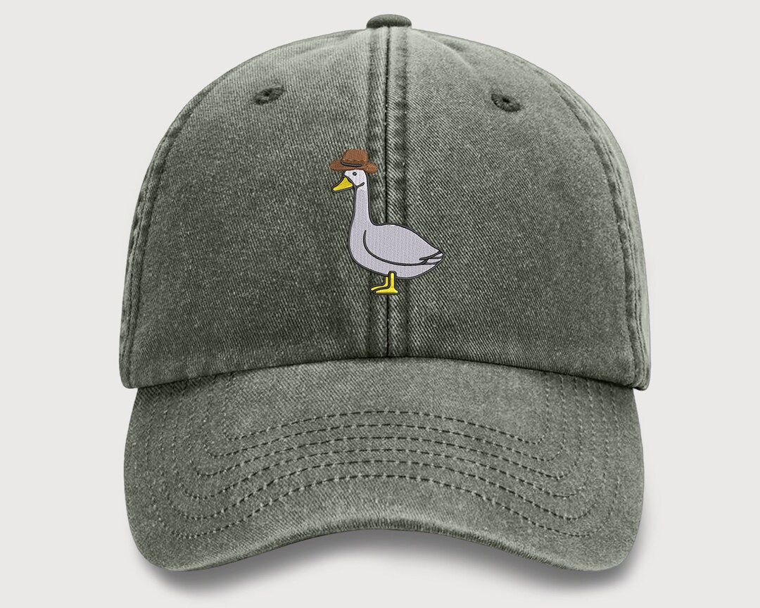 Goose Embroidery Design Vintage Hat, Cowboy Hat Goose Unisex Baseball ...