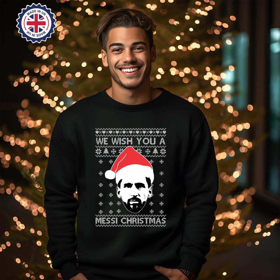 We Wish You a Messi Christmas Sweatshirt, Funny Lionel Messi Ugly ...