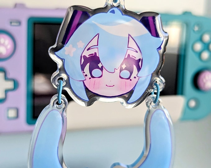 Hatsune Miku Vocaloid Cute Chibi Twintails Connector Linked Acrylic ...