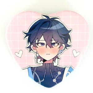 Honkai Star Rail HSR Heart Shaped Buttons Tinplate Badge Pin (blade/dan ...