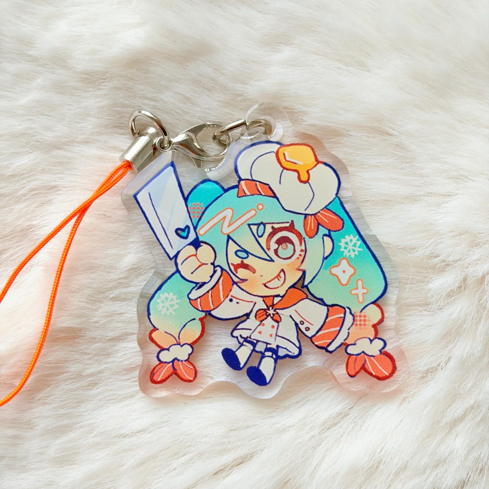 Hatsune Miku Vocaloid Acrylic Phone Charm Chibi Keychains | Sakura ...