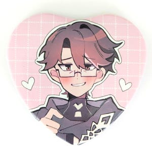 Honkai Star Rail HSR Heart Shaped Buttons Tinplate Badge Pin (blade/dan ...