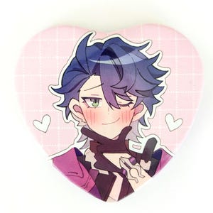 Honkai Star Rail HSR Heart Shaped Buttons Tinplate Badge Pin (blade/dan ...