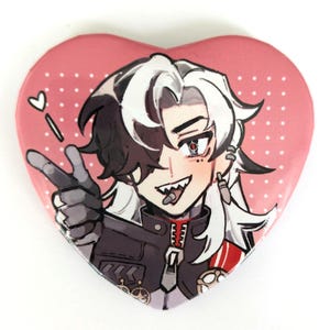 Honkai Star Rail HSR Heart Shaped Buttons Tinplate Badge Pin (blade/dan ...