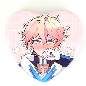 Honkai Star Rail HSR Heart Shaped Buttons Tinplate Badge Pin (blade/dan ...