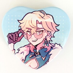 Honkai Star Rail HSR Heart Shaped Buttons Tinplate Badge Pin (blade/dan ...