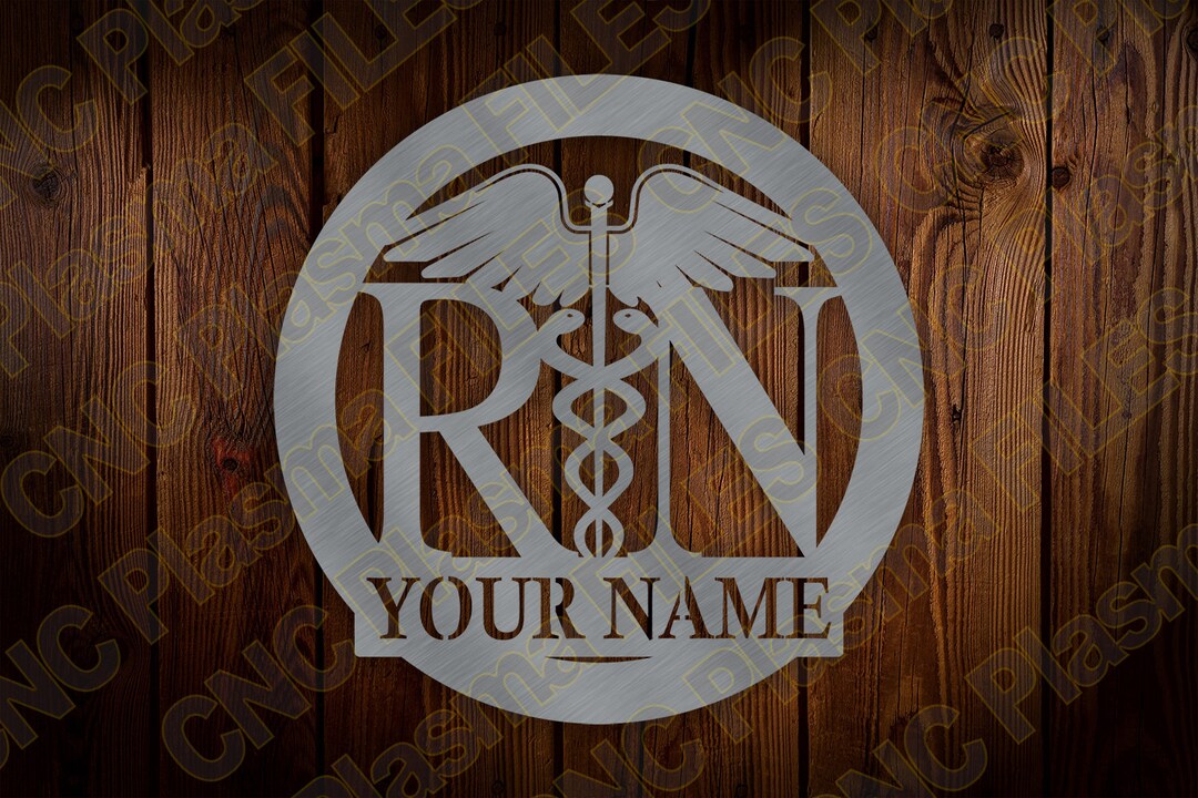 Registered Nurse Monogram SVG for Plasma Cnc - Etsy