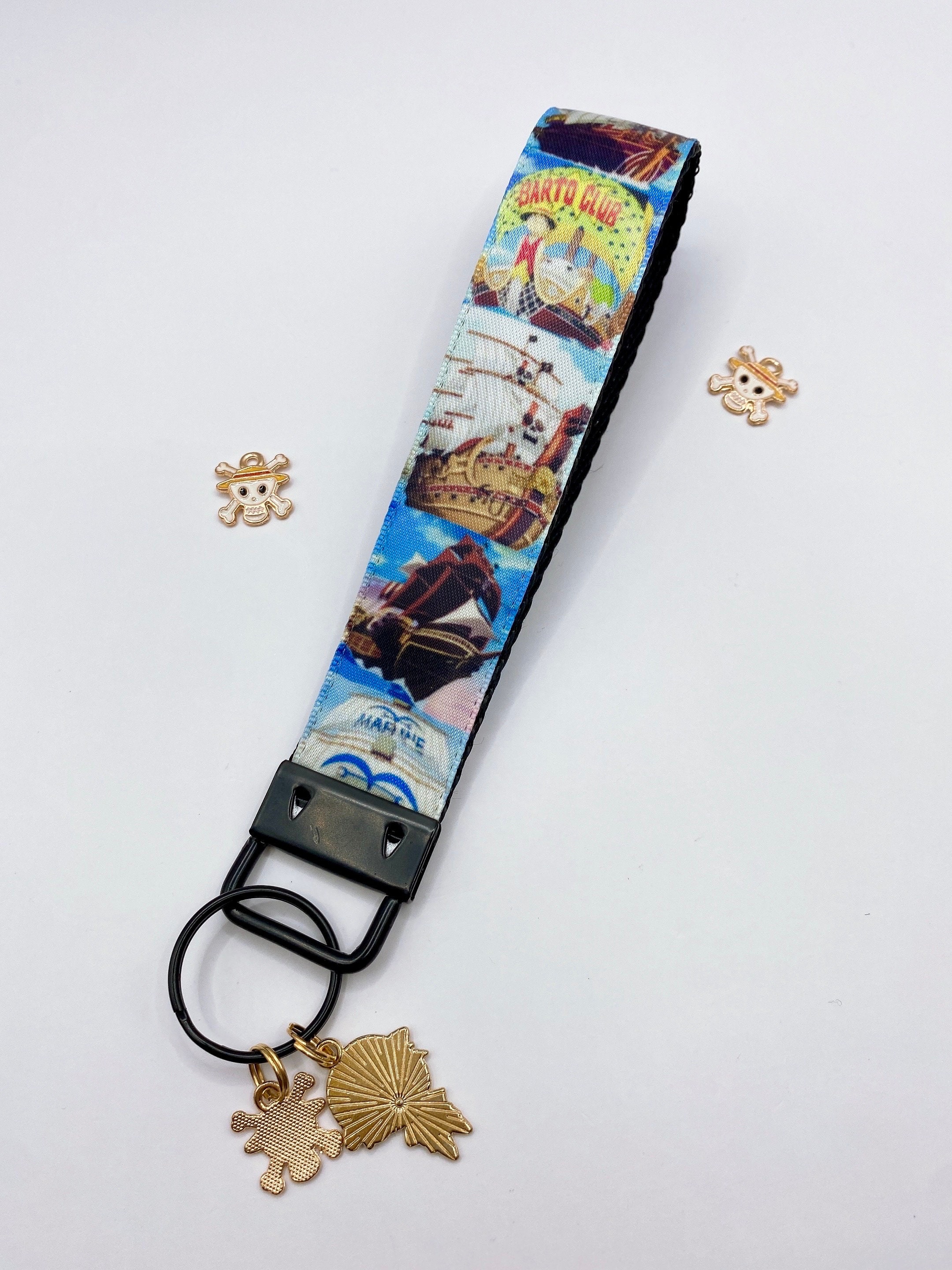 Heat Pressed & Custom Fabrication One Piece Inspired Keychain Wristlets ...