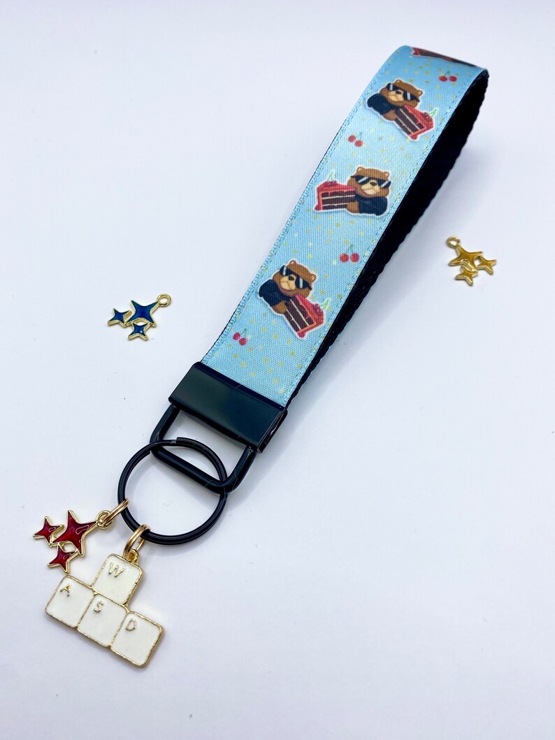 Heat Pressed & Custom Fabrication Valorant Inspired Keychain Wristlets ...