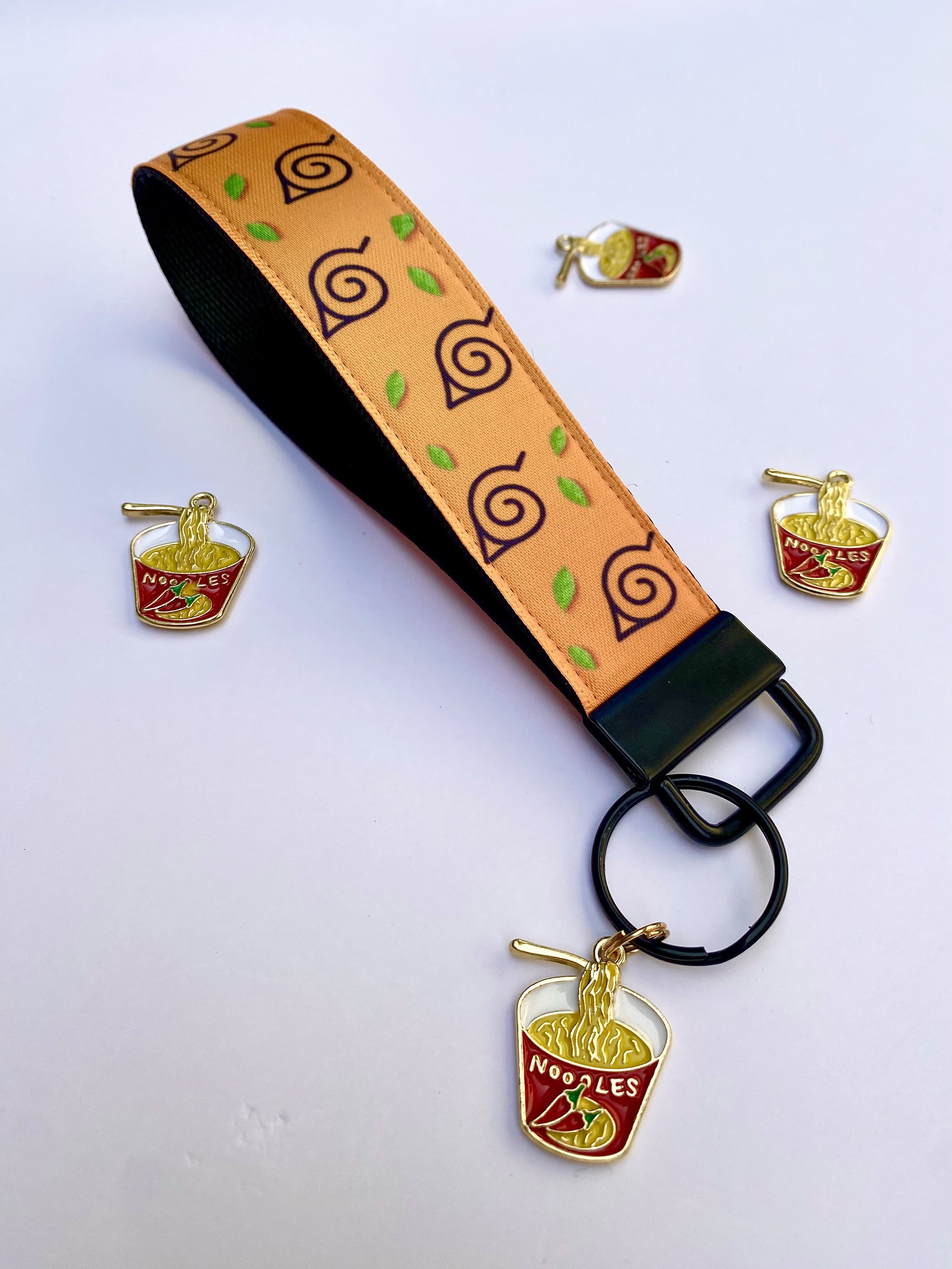 Heat Pressed & Custom Fabrication Naruto Inspired Keychain Wristlets - Etsy