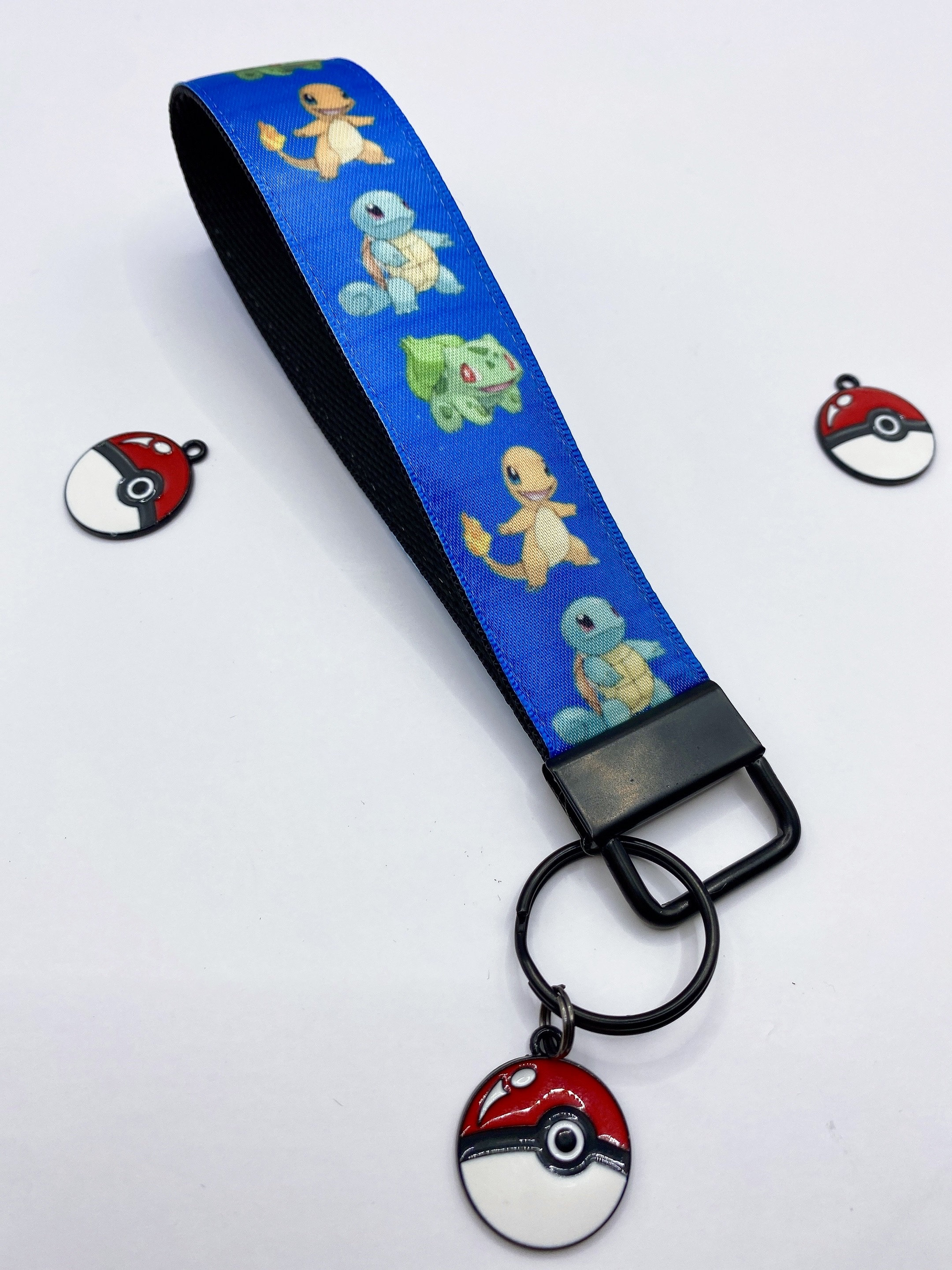 Heat Pressed & Custom Fabrication Pokemon Inspired Keychain Wristlets ...