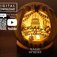 Pack 4 Deer Sphere Popup Paper Cut Template - Merry Christmas Sphere ...
