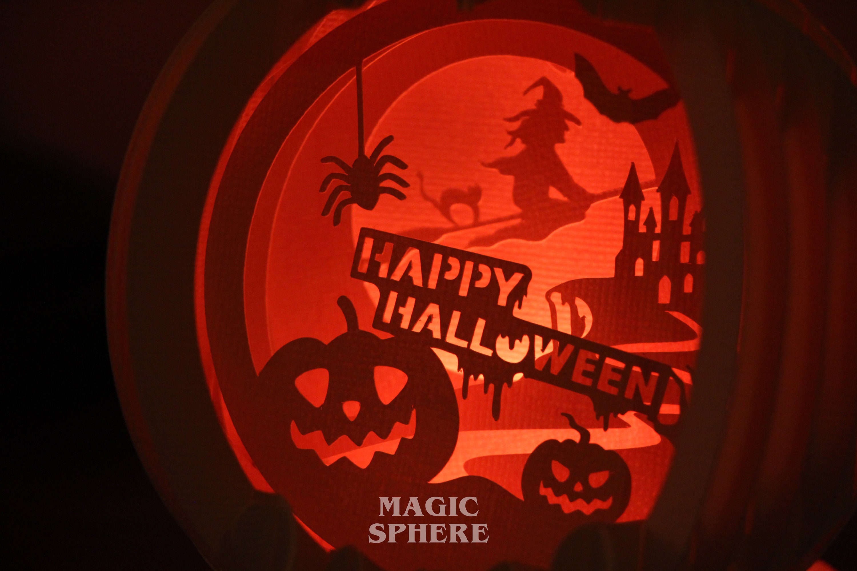 SVG Halloween Pumpkin Popup Sphere Template Papercraft - Etsy