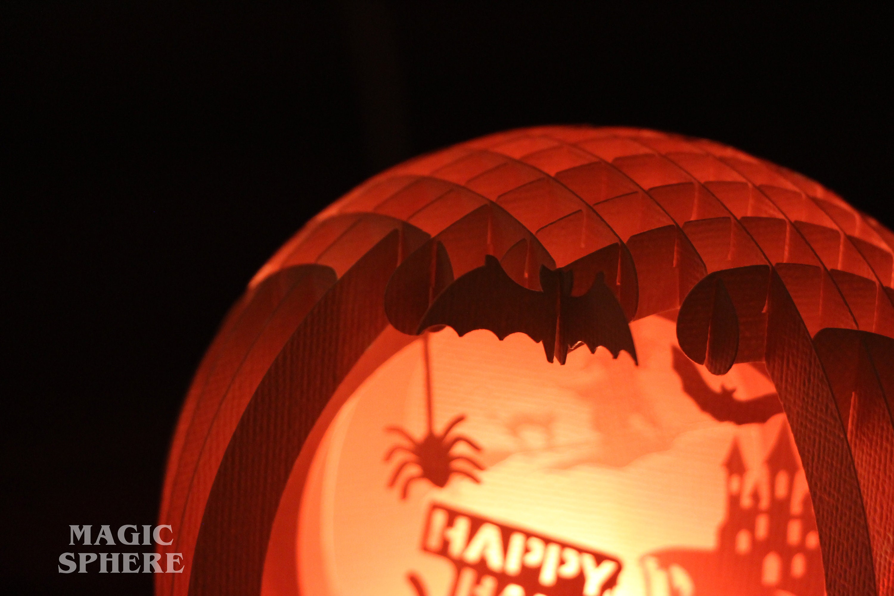 SVG Halloween Pumpkin Popup Sphere Template Papercraft - Etsy