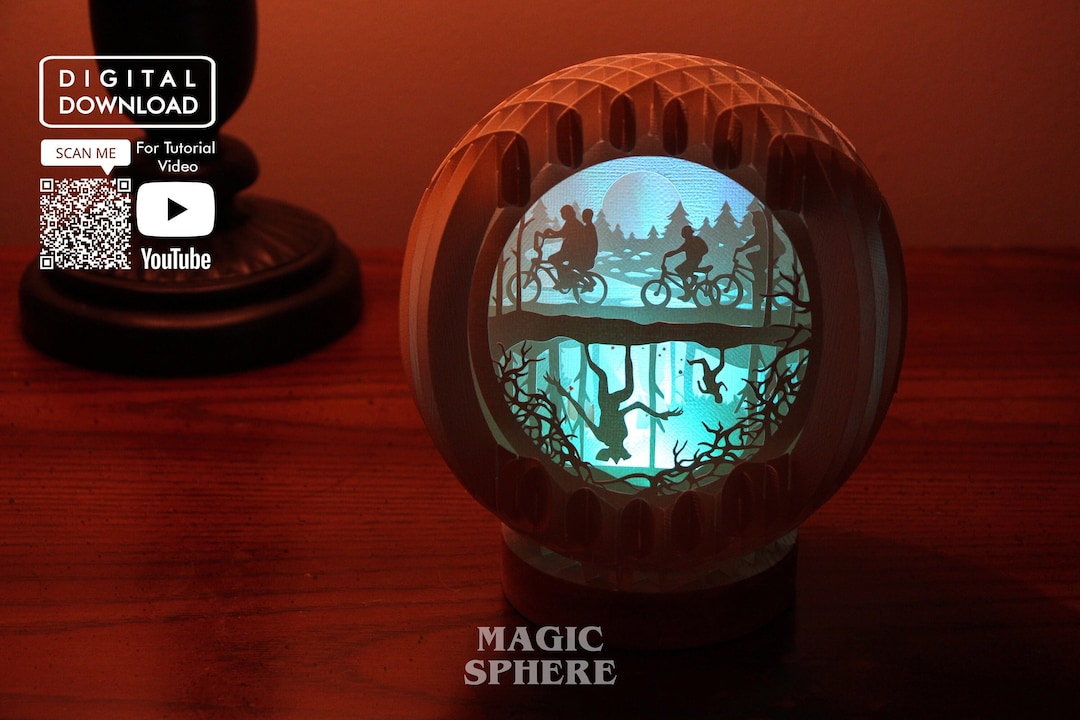 SVG, Pdf, Png Stranger Things 3D Popup Sphere Template, Papercut ...