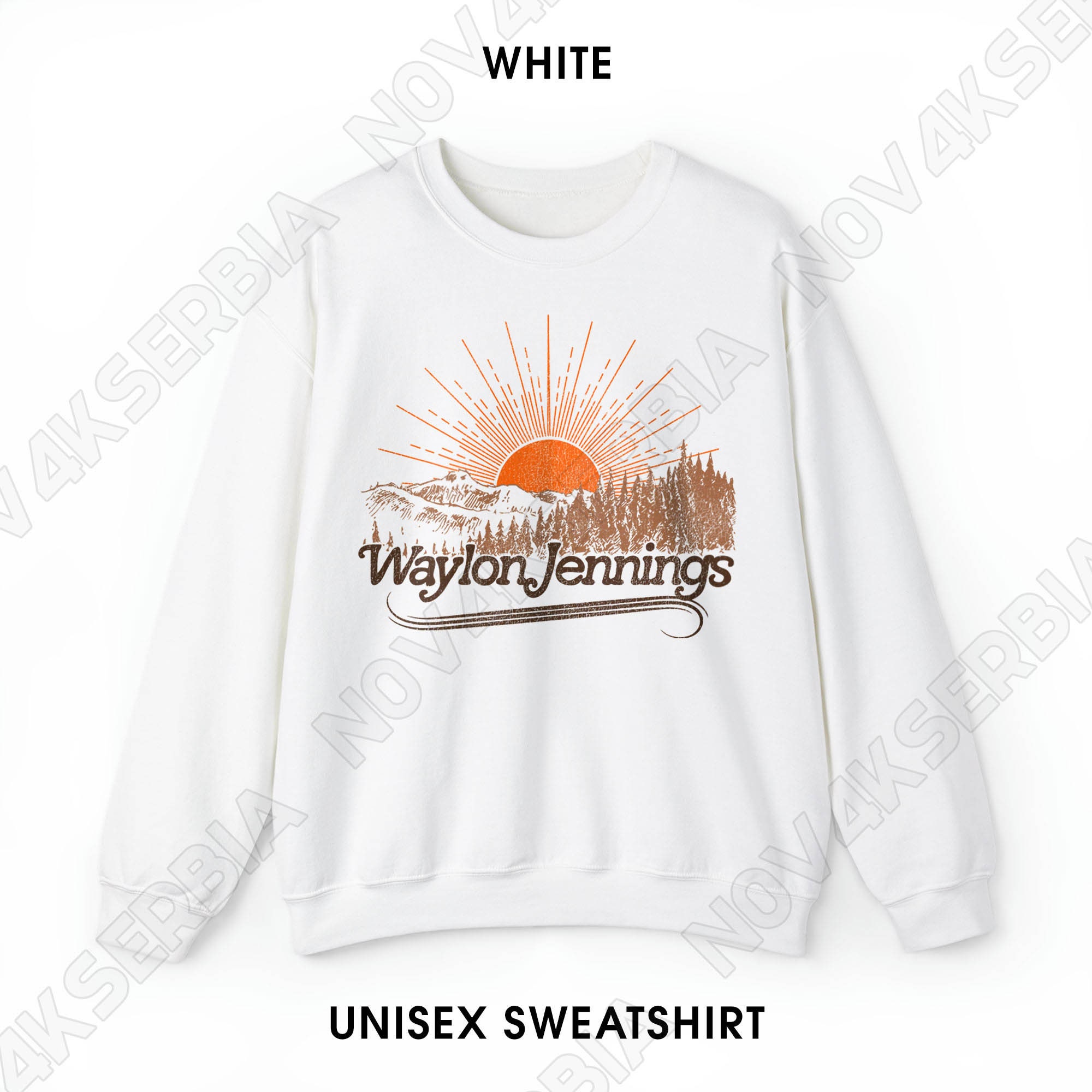 Waylon Jennings Vintage Sun Landscape Unisex T-shirt Sweatshirt Hoodie ...