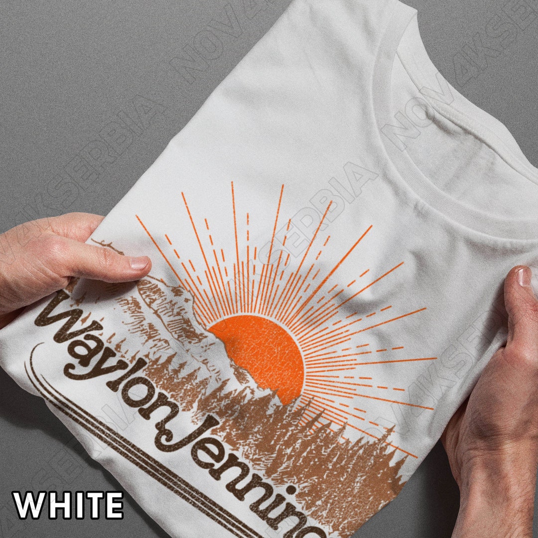 Waylon Jennings Vintage Sun Landscape Unisex T-shirt Sweatshirt Hoodie ...