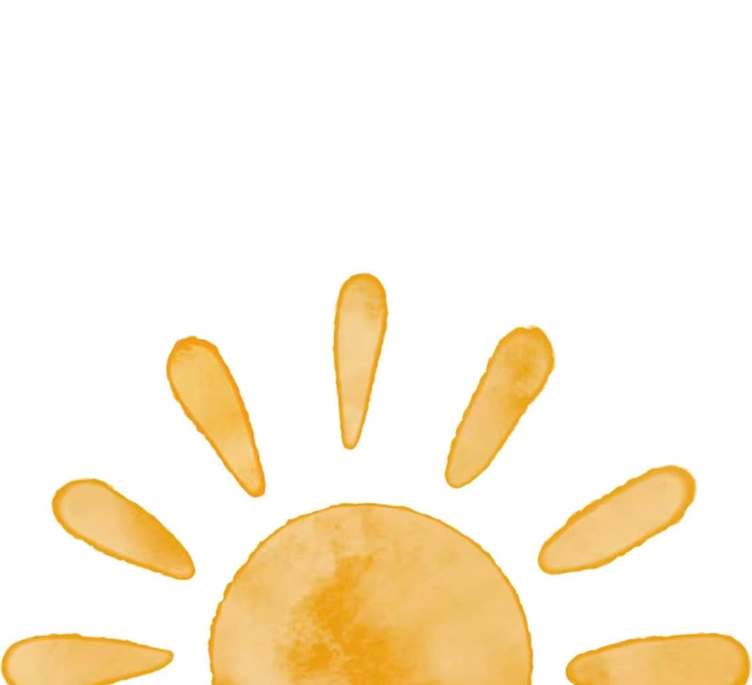 1 Pc Hand-painted Sun Wall Stickers for Kids Room; Kindergarten ...