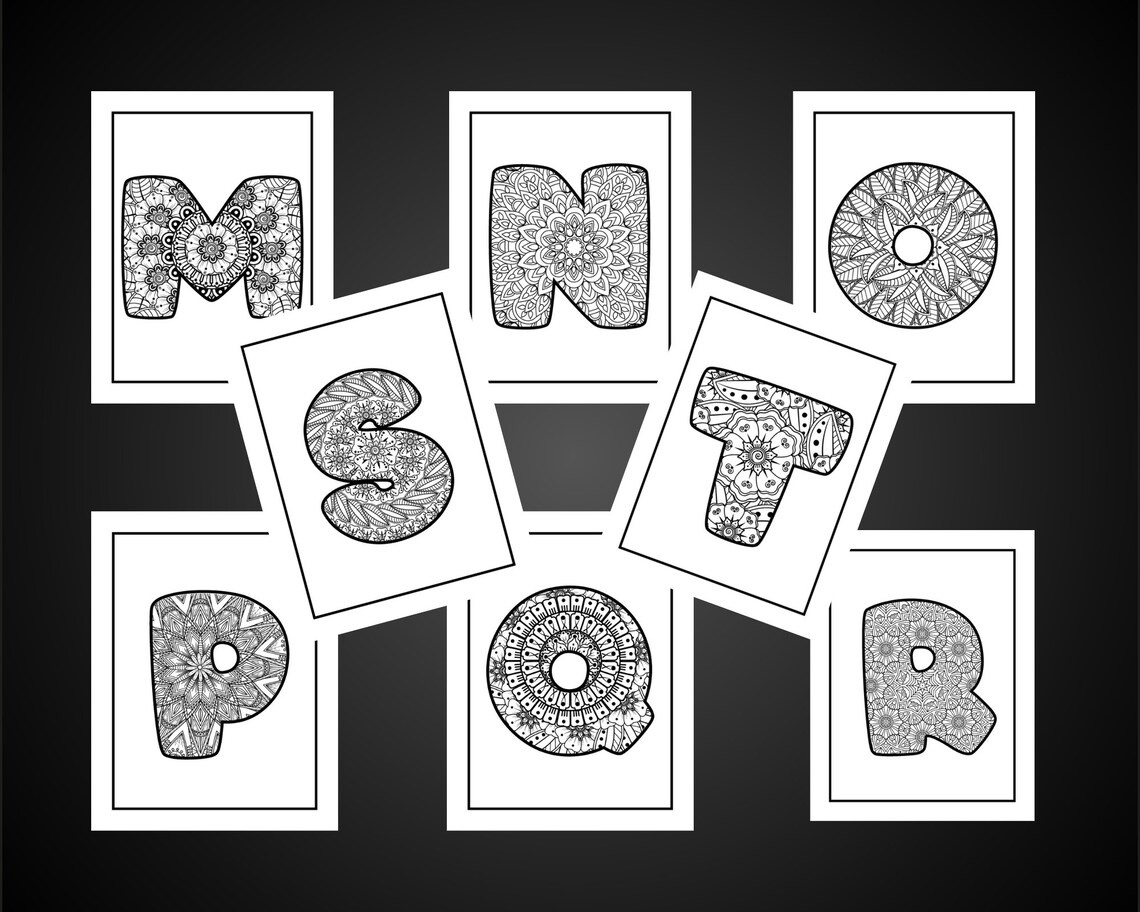 Printable Alphabet Color Pages 26 Uppercase Letter Digital Download - Etsy
