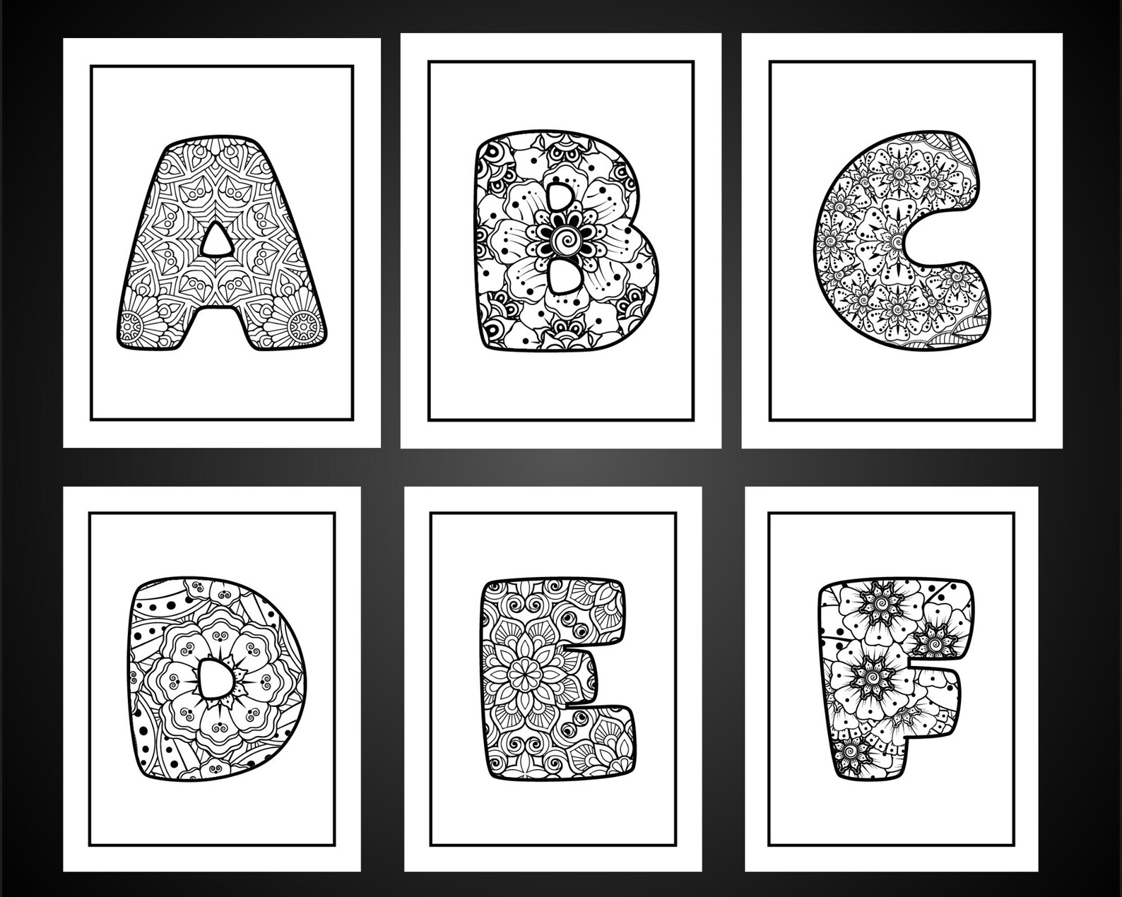 Printable Alphabet Color Pages | 26 Uppercase Letter | Digital Download ...