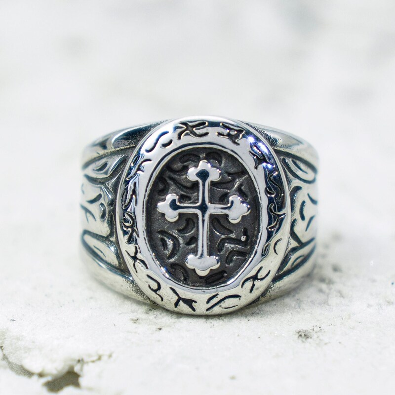 Christian Cross Ring - Etsy