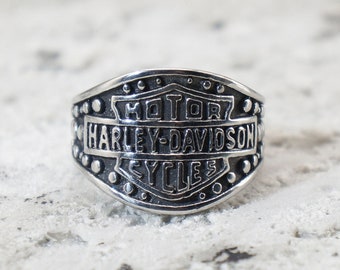 Harley Davidson Signet Ring - Etsy