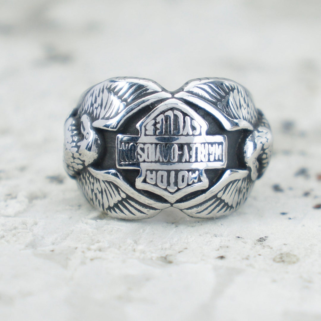 Harley Davidson Ring, Biker Ring, Motorcycle Ring, Silver Maker Jewelry ...