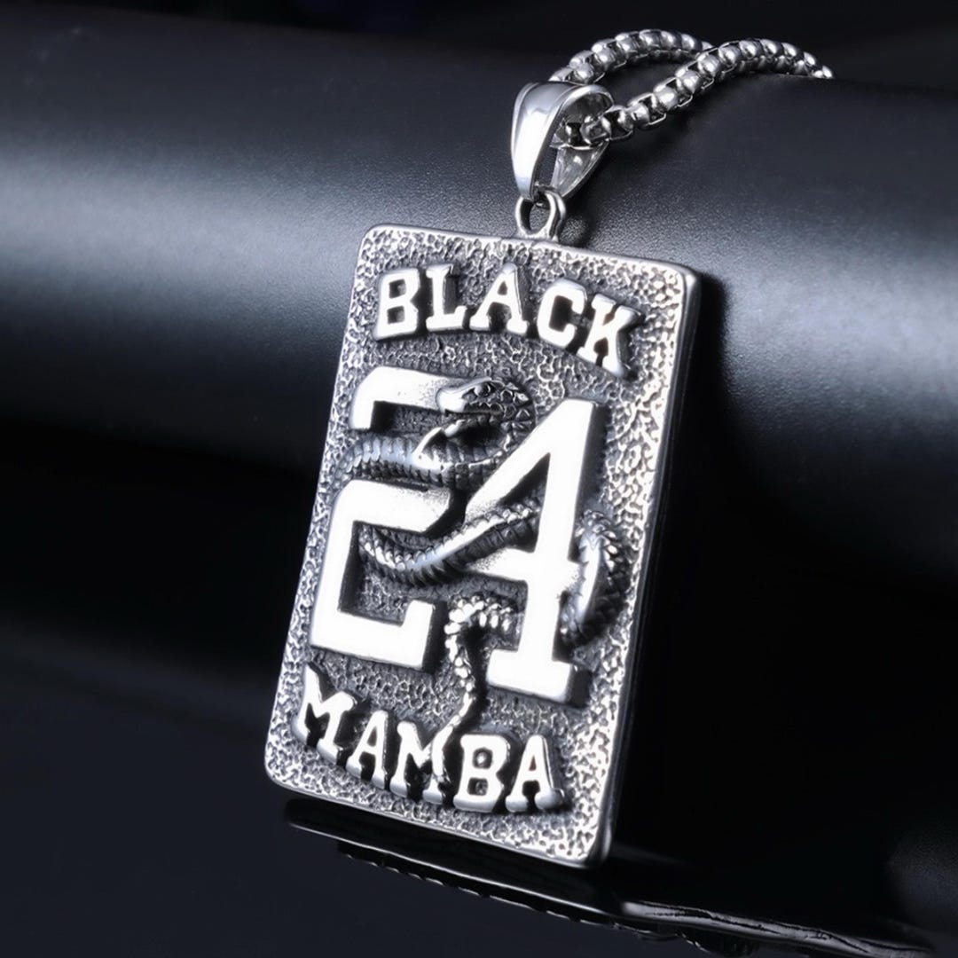 Basketball Star:kobe Bryant Pendant Necklace,no.24 Tag Rectangular ...